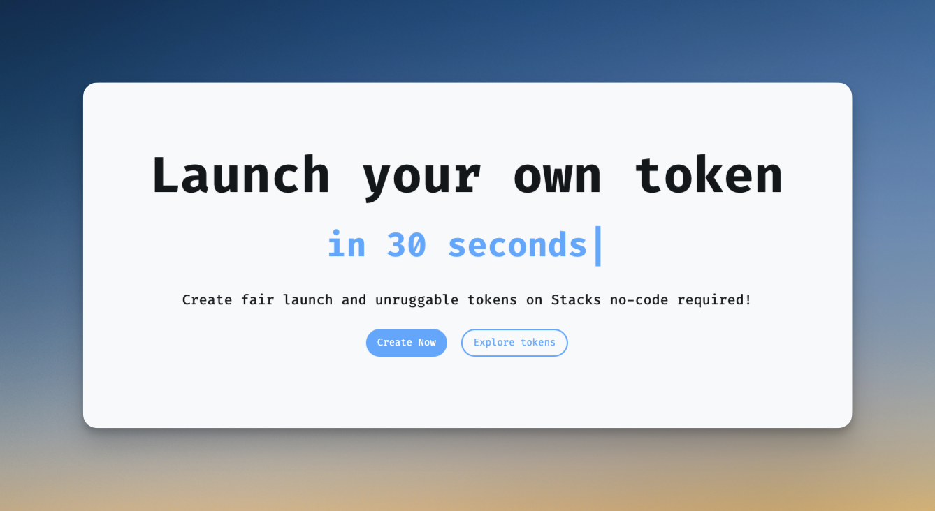 Create your token on Stacks in just one click