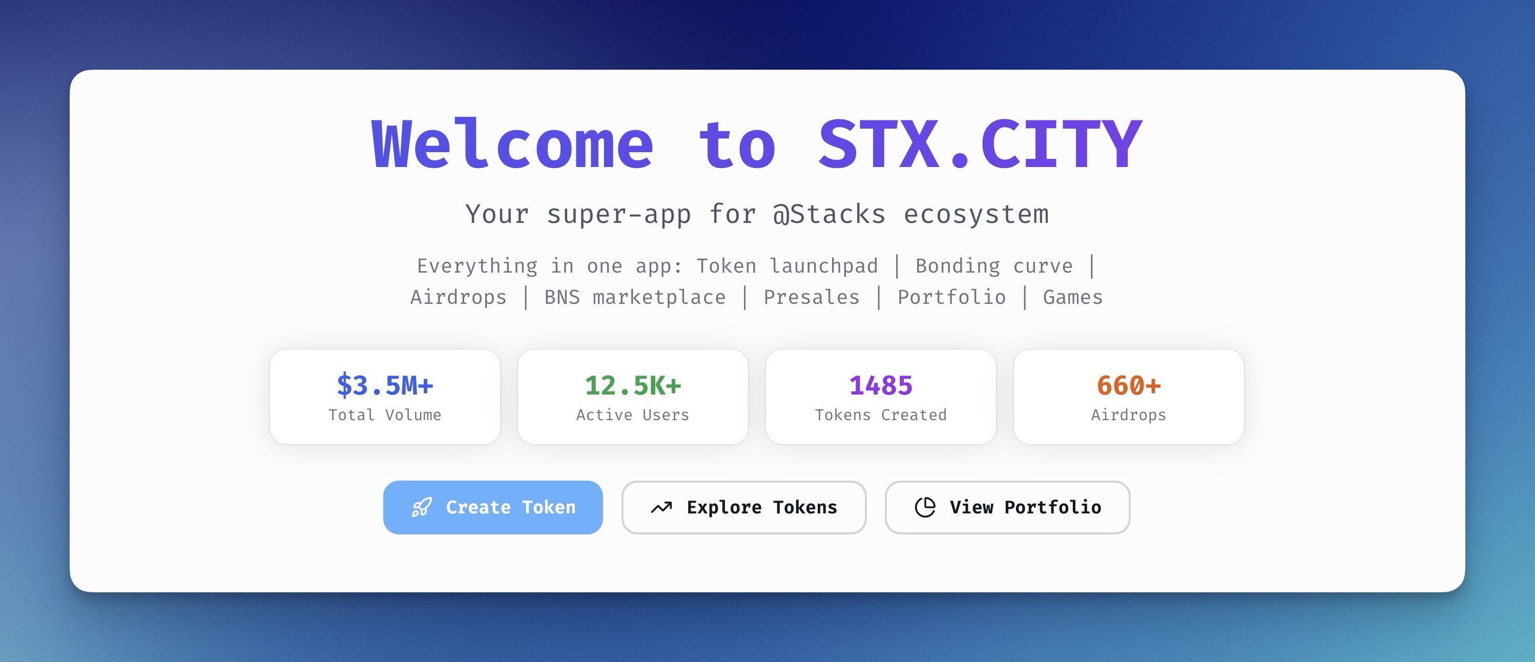 Your super-app for @Stacks ecosystem